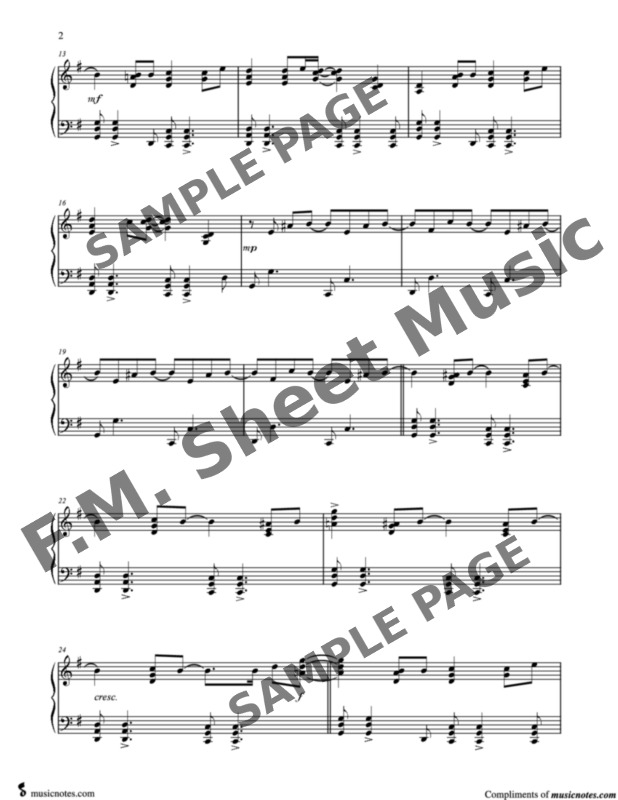 Undone (The Sweater Song) (Advanced Piano) By Weezer - F.M. Sheet Music - Pop Arrangements by ...